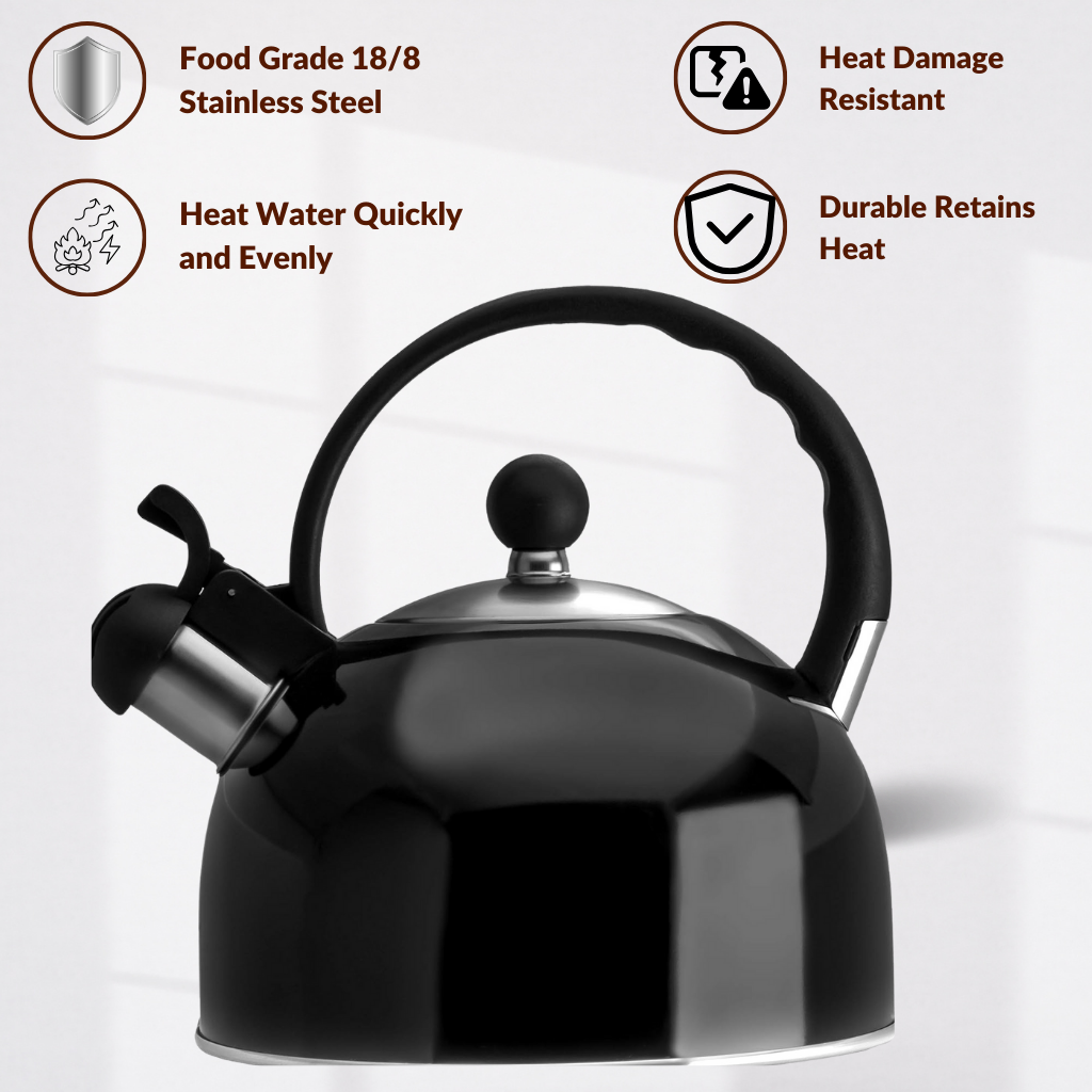 Shop 2.5 Liter Whistling Tea Kettle | Stainless Steel Electric Tea ...